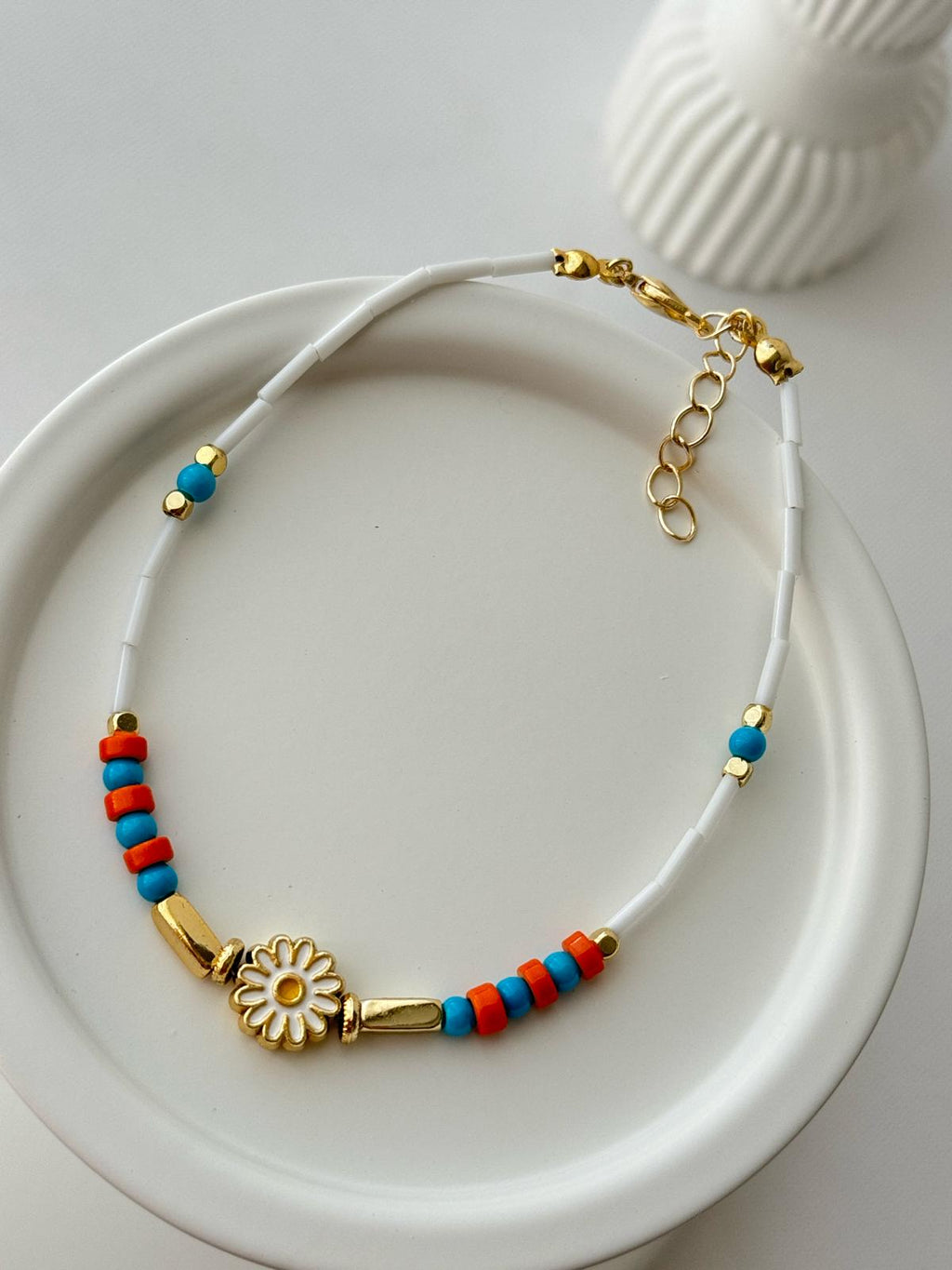 Renkli Boncuk Papatya Detay Halhal – takitakaksesuar